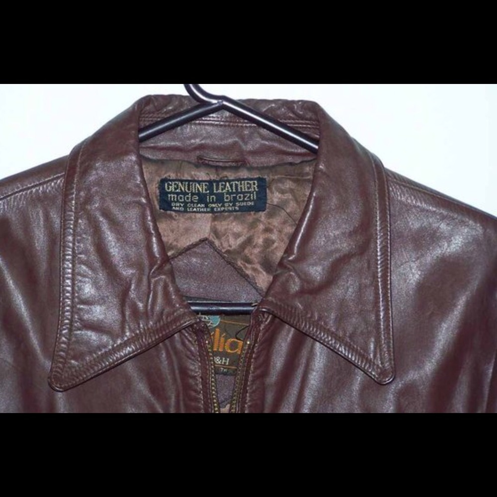 Men’s Genuine Vintage 1970s Leather Jacket - Gem